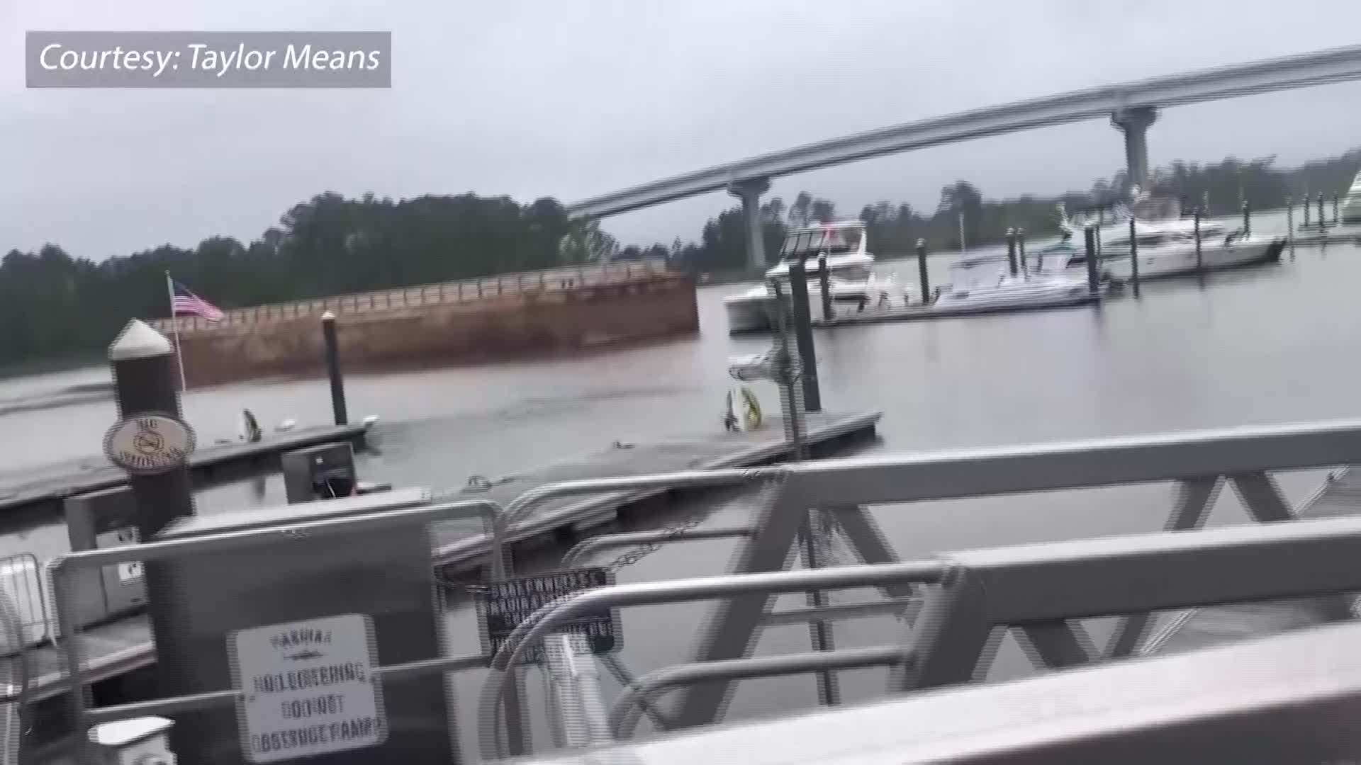 Caught on Camera: Runaway barge has close encounter with Orange Beach ...